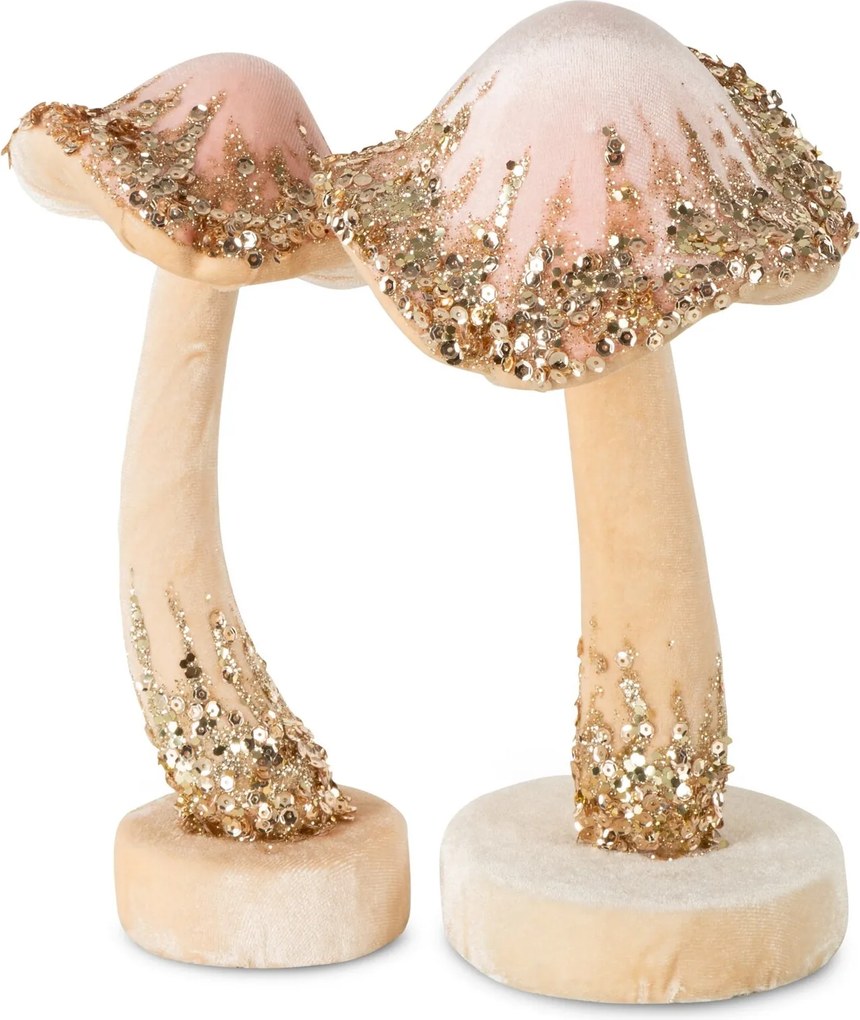 DEKORAČNÍ FIGURKA MUSHROOM SADA 2KS 8X21 CM VÍCEBAREVNÁ