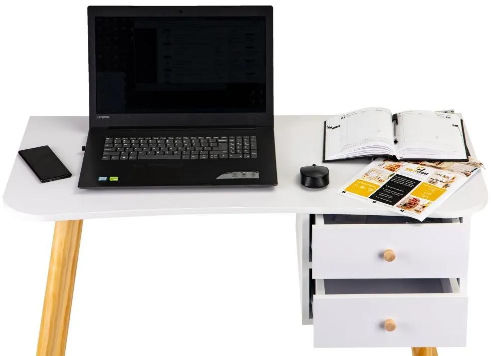 Moderní počítačový stůl 2 zásuvky MODERNHOME WYJ-125