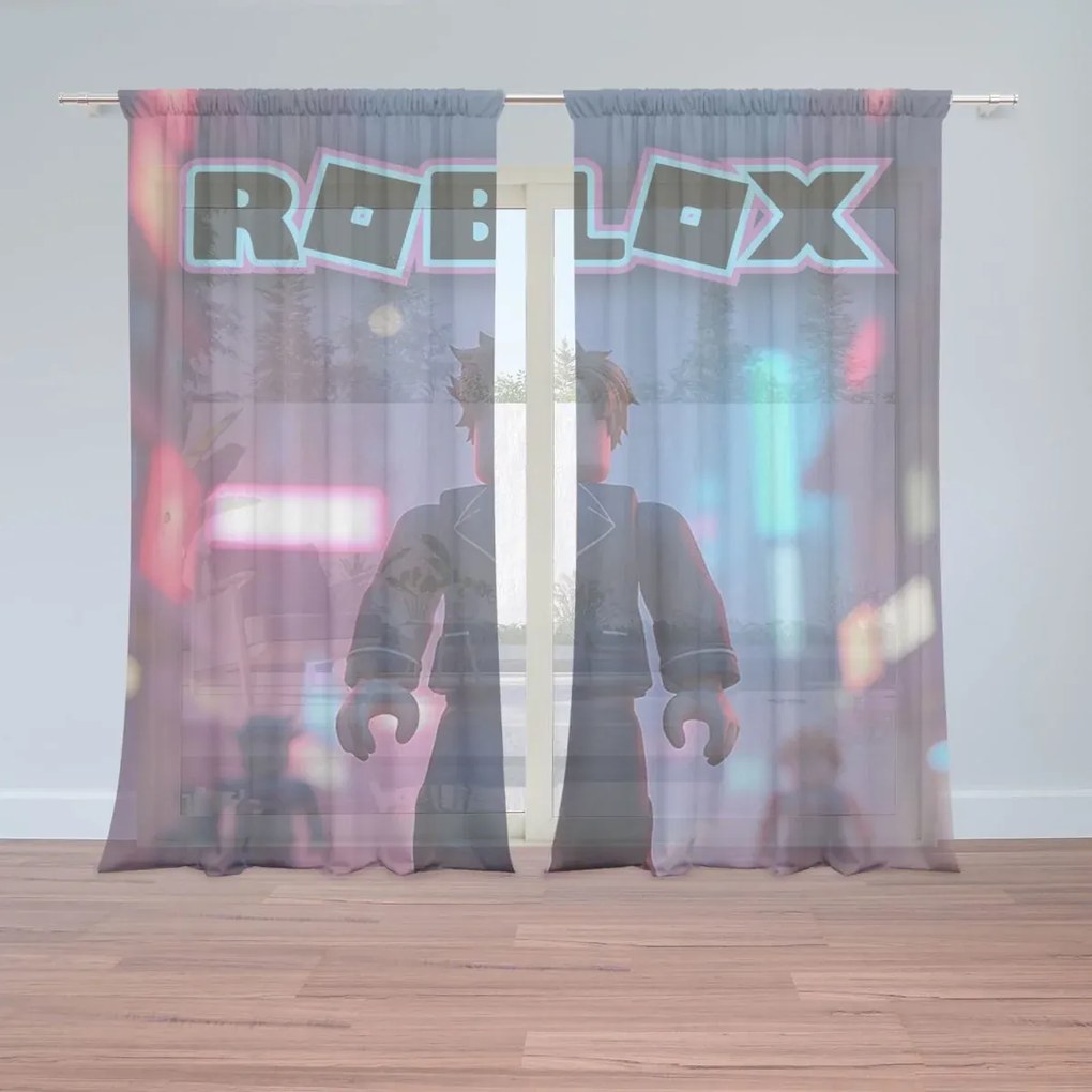 Sablio Záclony ROBLOX Neonové město: 2ks 150x250cm