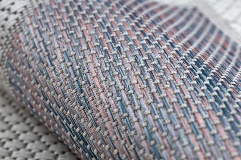 Dywany Łuszczów Kusový koberec Sion Sisal Triangles B3006A ecru/pink – na ven i na doma - 140x190 cm