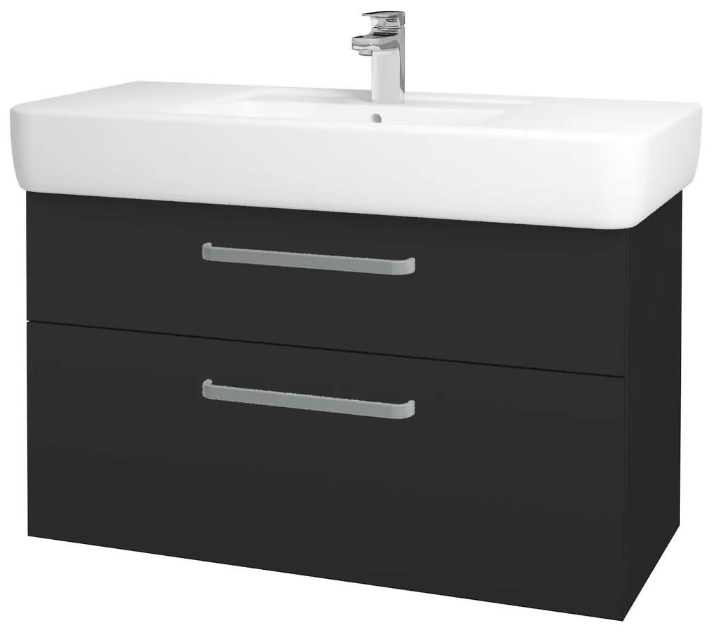 Dřevojas Koupelnová skříň Q MAX SZZ2 100 Varianta: M01 Bílá mat / Úchytka T04 / M01 Bílá mat