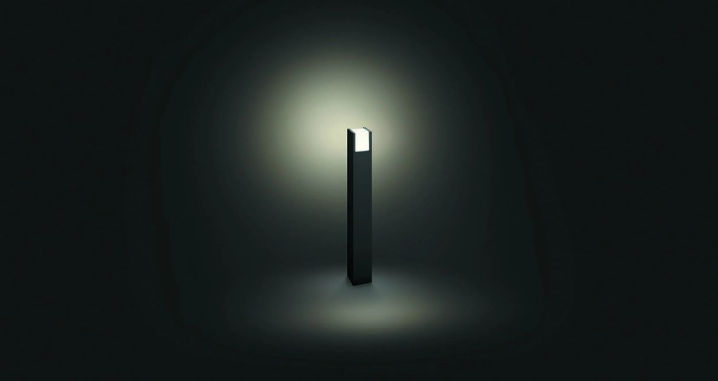 Hue LED White Venkovní sloupkové svítidlo Philips Fuzo 17448/30/P7 černé 77cm 2700K