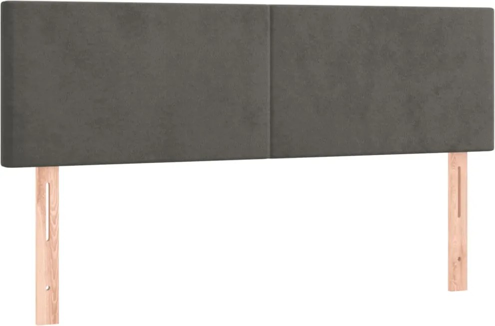 Box spring postel s matrací tmavě šedá 140x200 cm samet 3141186