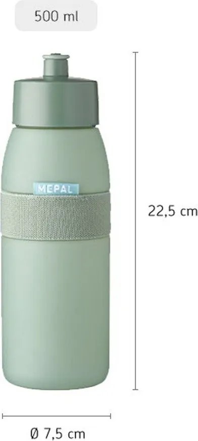 Světle červená plastová lahev 500 ml Ellipse – Mepal