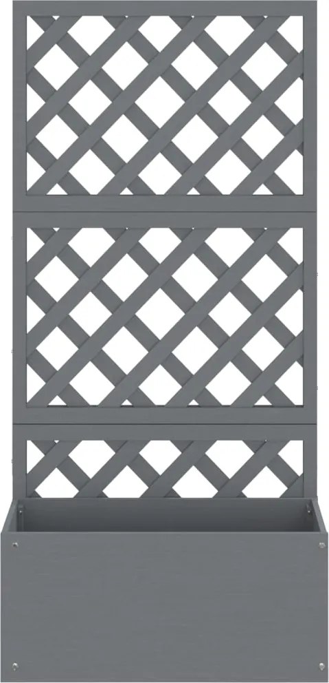 Truhlíky s treláží 2 ks šedé 65 x 33 x 135 cm WPC 3154899