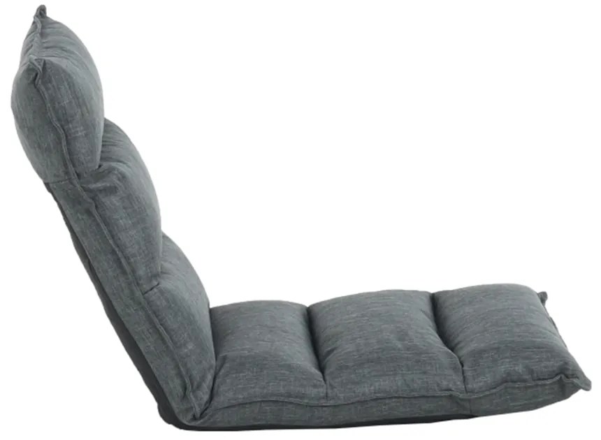 Relaxační křeslo, látka šedá, LOTA NEW