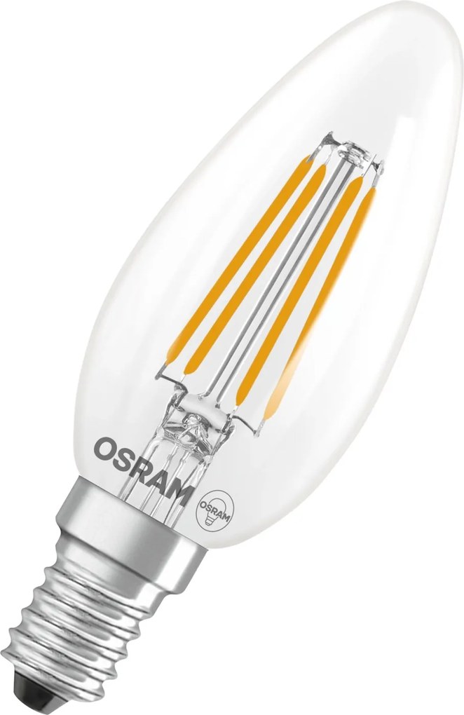 OSRAM LED žárovka STAR CLASSIC B 40 FILAMENT E14 3,4W 470lm 2700K, čirá