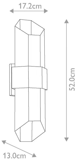 Quoizel QZ-CHASM-L-BKW - LED Venkovní svítidlo CHASM 2xLED/9,5W/230V IP44