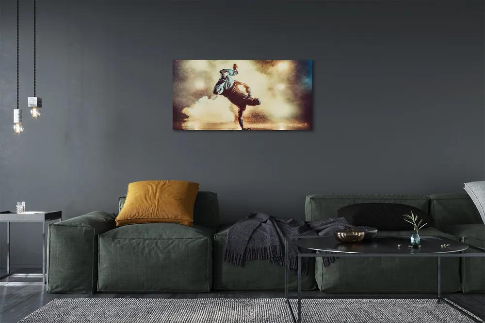 Obrazy na plátně Muž kouř tanec 125x50 cm
