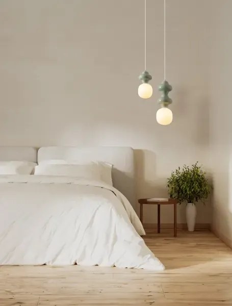 LED zeleno-bílé moderní svítidlo Clio