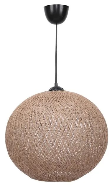 Béžové závěsné svítidlo se stínidlem z juty ø 38 cm – Opviq lights