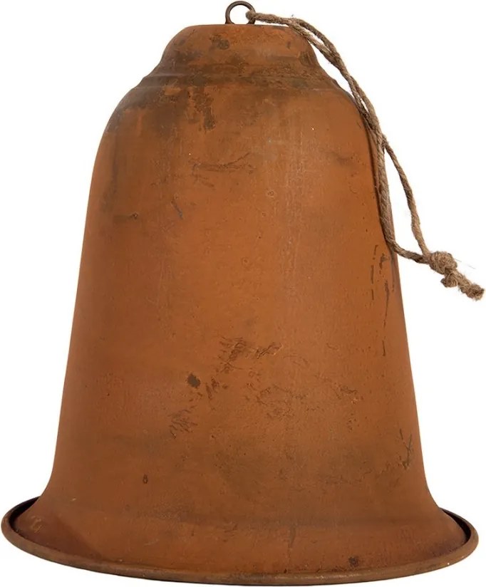 Rustikální rezavý závěsný zvonek Bell Rust M - Ø 15*17 cm