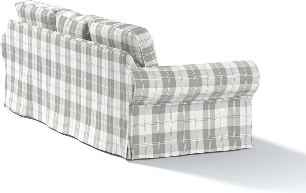 Potah na pohovku IKEA Ektorp 3-místná, nerozkládací barva šedá látka pletený vzor, vzorované