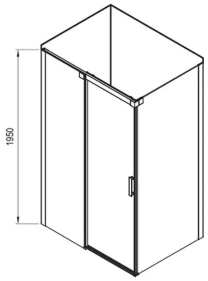 Ravak Matrix Sprchové dveře 120 levé transparent satin MSD2-120 0WLG0U00Z1