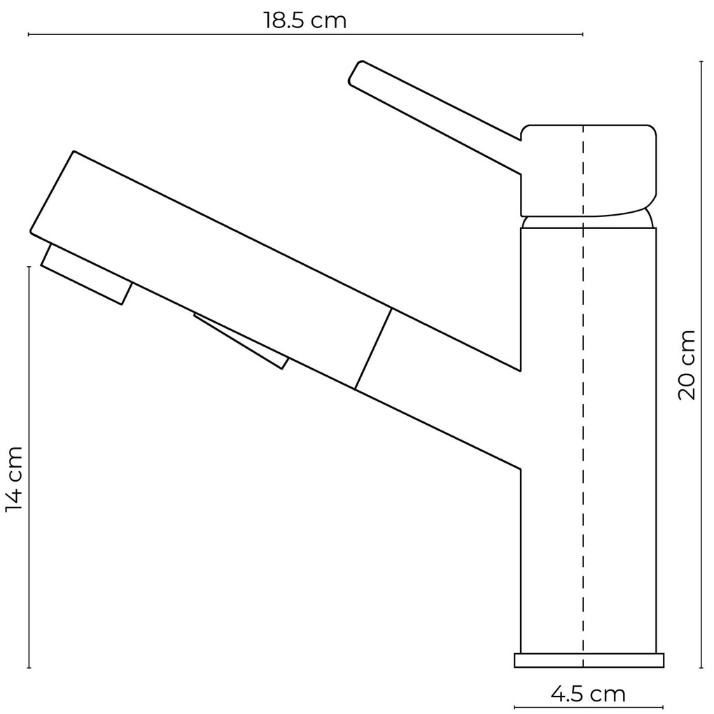 Gamma Cado, stojánková dřezová baterie s výsuvnou výlevkou, béžová-chromová, GMA-BCO-B