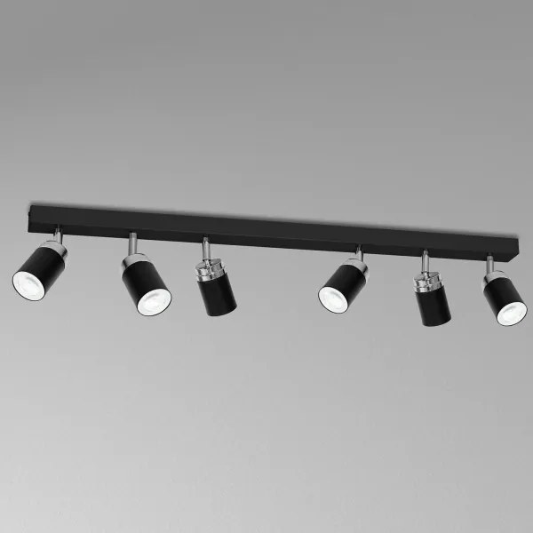Bodové svítidlo RENO 6xGU10/60W/230V černá/chrom