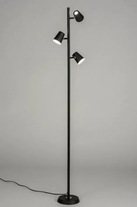 Stojací designová LED lampa se stmívačem Ferranta Black