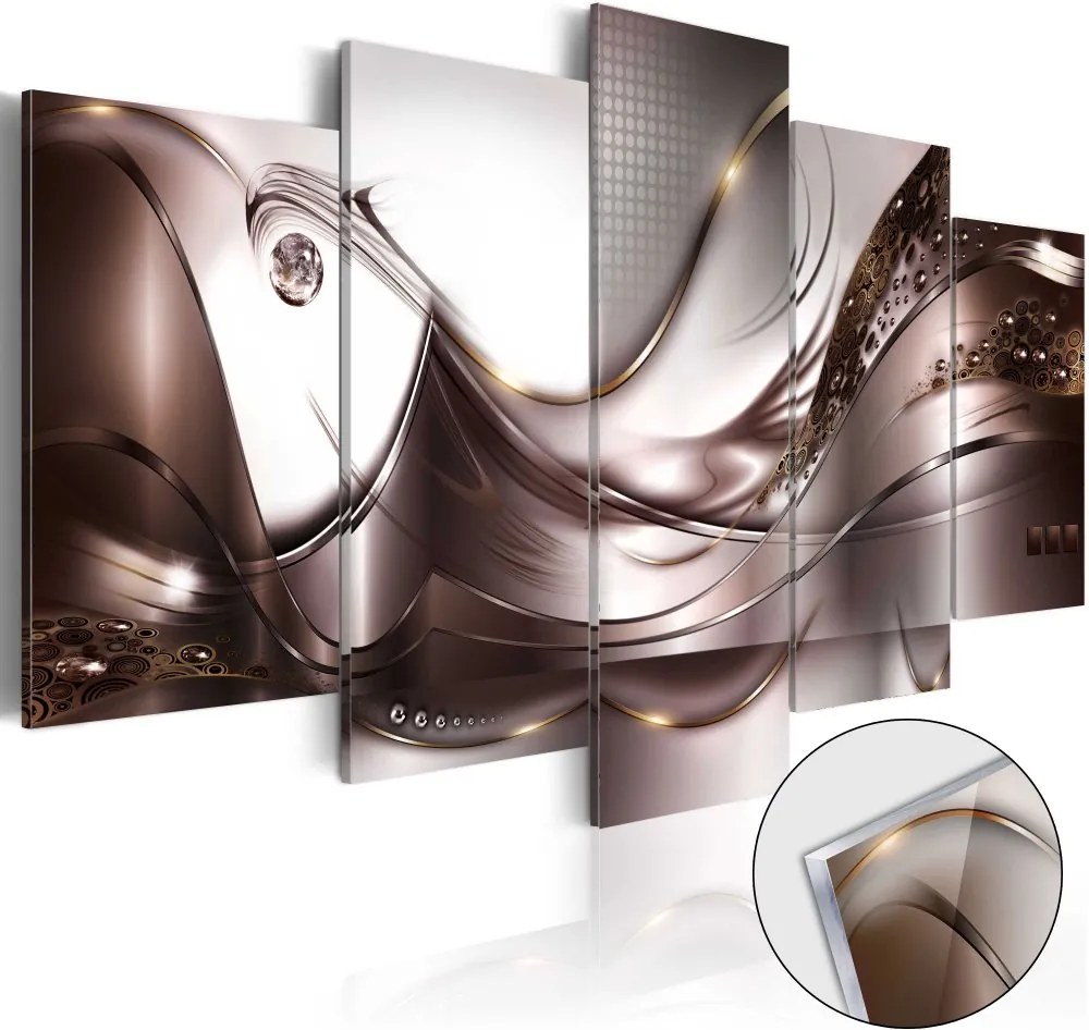 Obraz na skle Bimago - Golden Storm 100x50 cm