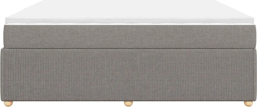 Box spring postel s matrací taupe 200x200 cm textil 3285599