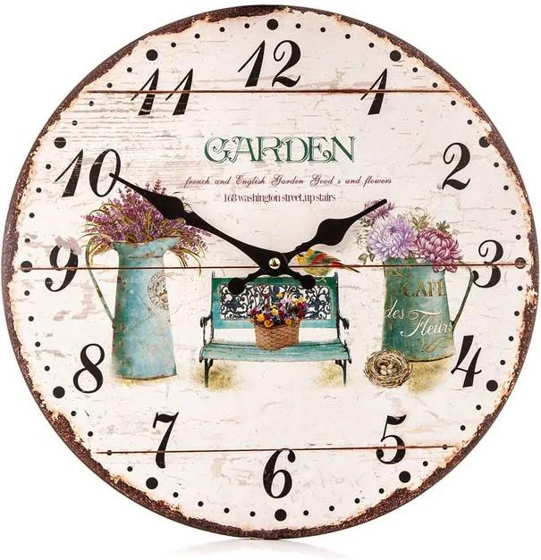 Nástěnné hodiny Garden, 34 cm