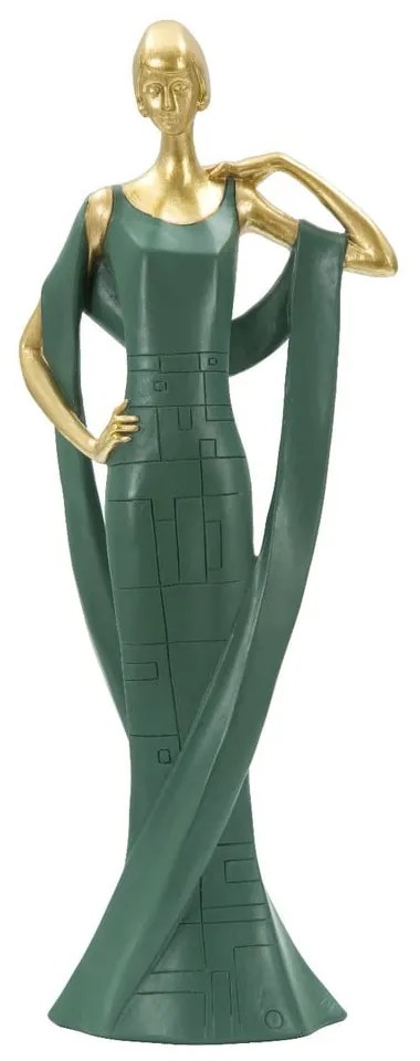 Smaragdově zelená dekorativní soška Mauro Ferretti Donna