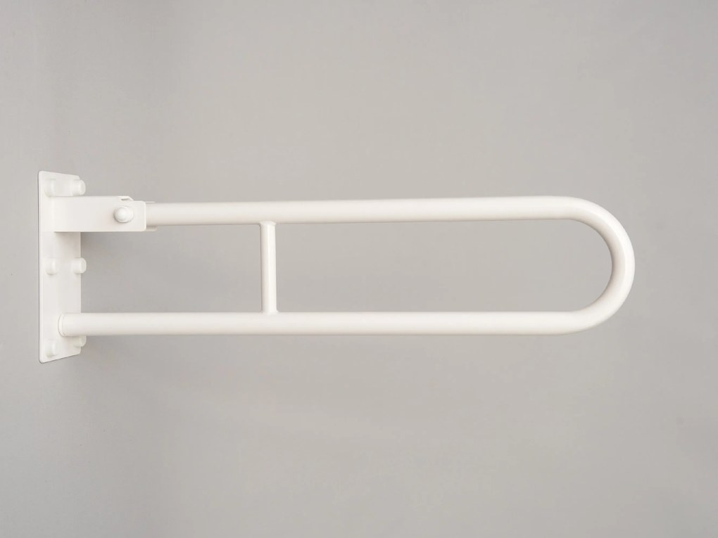 Wela sklopné invalidní U madlo k wc bílé domadlo 191351268882 Délka: 60 cm, Průměr: 25 mm