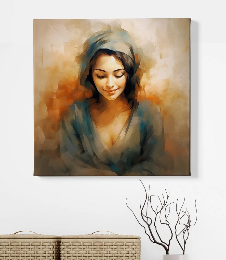Obraz na plátně - Meditace, abstrakce, žena, vnitřní spokojenost FeelHappy.cz Velikost obrazu: 140 x 140 cm