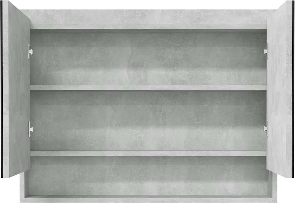 Koupelnová skříňka se zrcadlem 80x15x60 cm MDF betonově šedá 331535