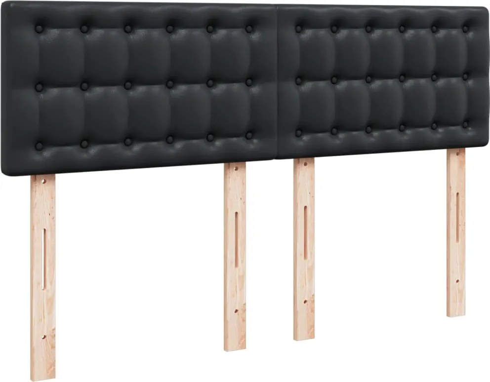 Box spring postel s matrací černá 160x200 cm umělá kůže 3288428