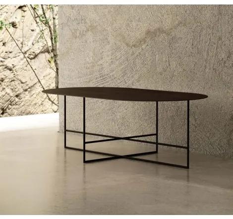 Konferenční stolek DOMKAPA L105 cm buk hnědý, černá ocel DOMKAPA 141424