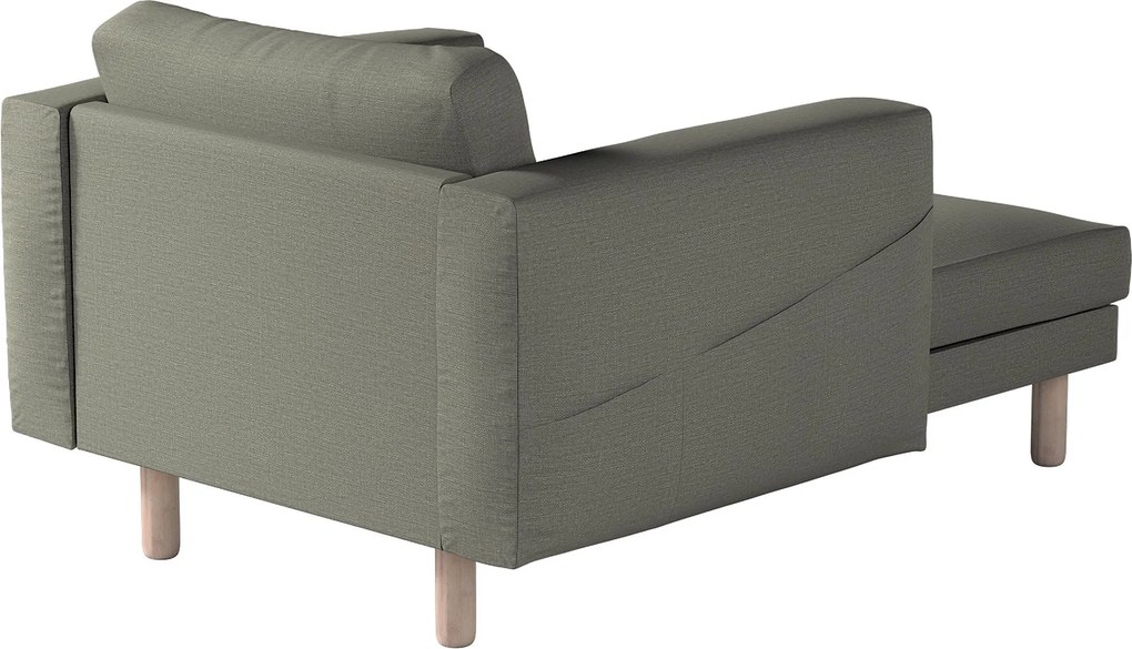 Potah na IKEA Norsborg šezlong s loketními opěrkami barva šedá látka pletený vzor
