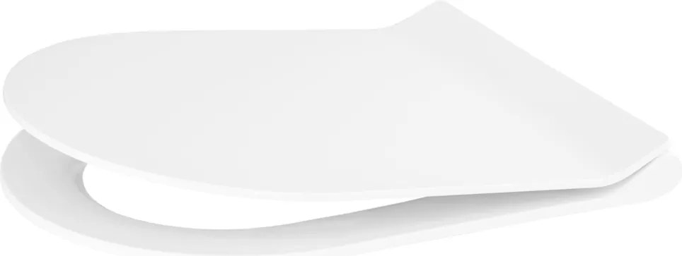 Gamma D8, WC sedátko 470x365 mm, polypropylen, SoftClose, EasyClean, bílá lesklá, GMA-D8