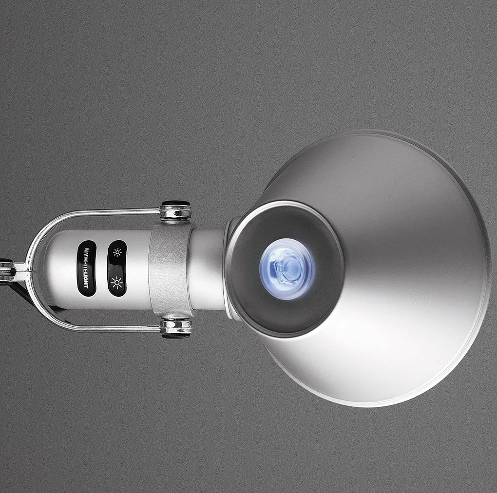 Artemide 24TOL Tolomeo Mini Parete LED, hliníková nástěnná lampa se stmívačem, 8W LED 3000K, 68+54cm