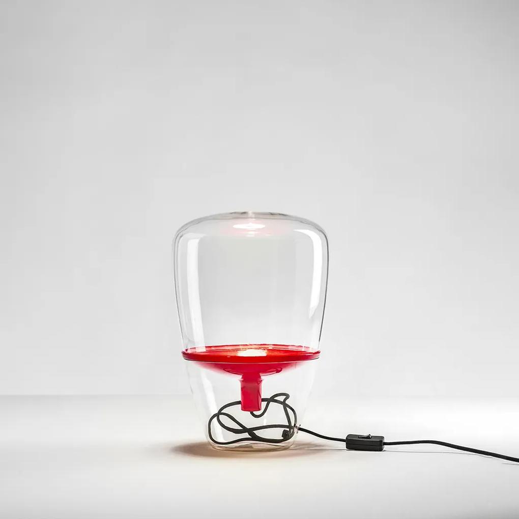 Skleněná stolní a podlahová lampa Balloons Dekor: Transparentní sklo / Reflexně oranžový reflektor, Rozměr: ø 285 x 400 mm