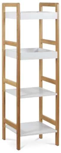 Regál Autronic 30x100 cm bílý Bambus DR-013-4