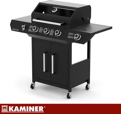 Plynový gril 3+1 13,5kW Varen Black 4,0 Kaminer