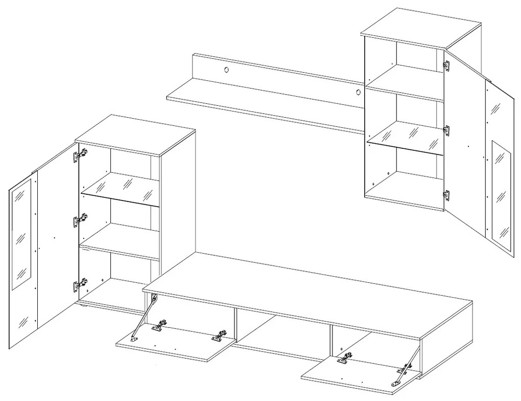 Obývací stěna dub sonoma Alien 2