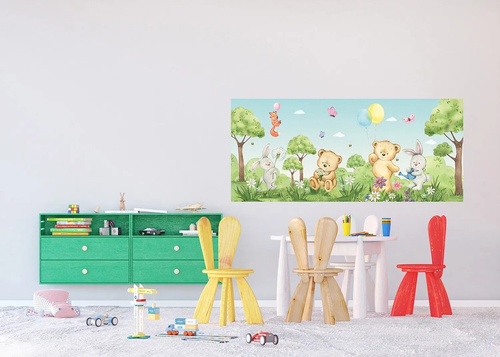 Dětská vliesová fototapeta na zed' Zvířecí Dýchánek | 170 x 75 cm | DFTDNH5513