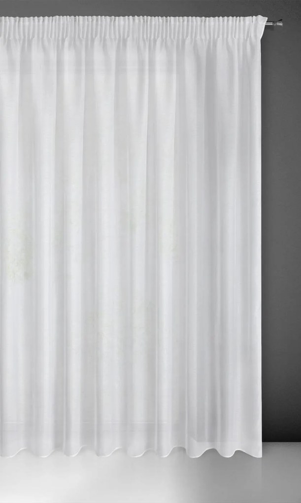 ZÁCLONA NA PÁSCE REBECCA 300X270 CM BÍLÁ