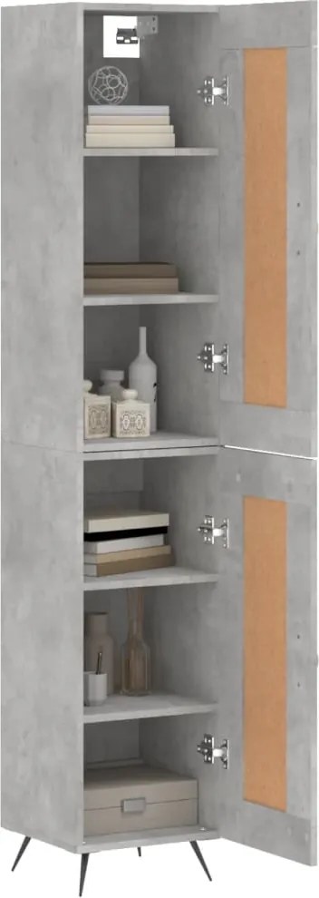 Skříň highboard betonově šedá 34,5x34x180 cm kompozitní dřevo 3200429