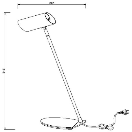 Lucide 19600/01/30 - Stolní lampa HESTER 1xGU10/7W/230V černá