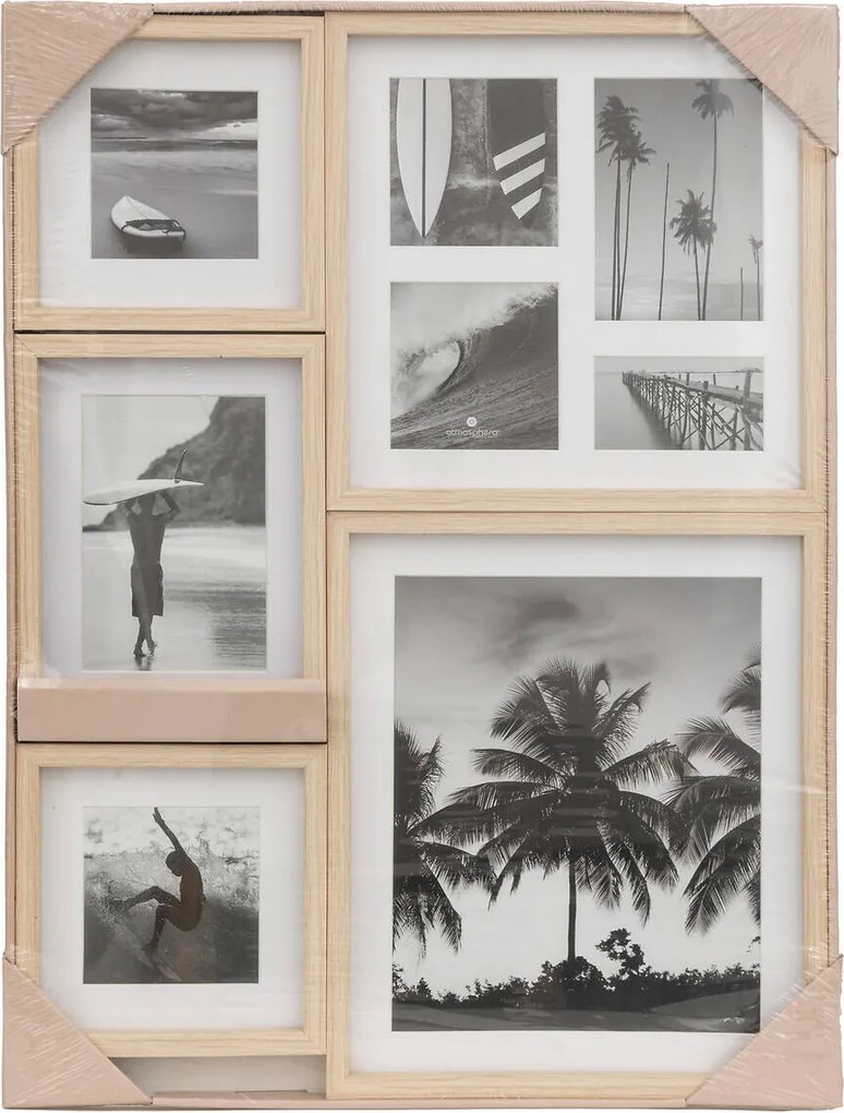 Sada rámečků na fotografie barva dub ERIN, 5 rámečků různých velikostí