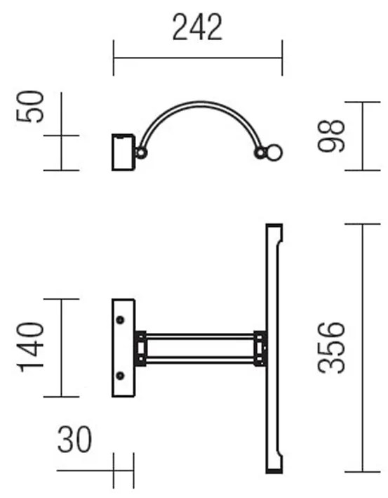 Redo 01-456 nástěnné LED svítidlo Ikon nikl, 7,3W, 3000K, 35cm