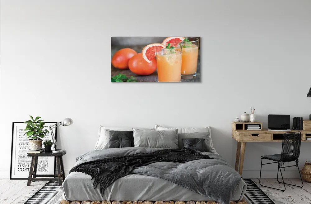 Obrazy na plátně grapefruit koktejl 100x50 cm
