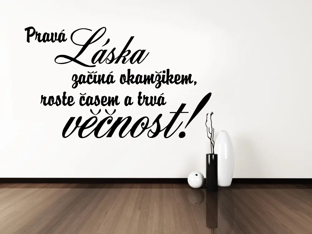 Pravá láska - Samolepka na zeď (100x59cm) - Rawe.cz