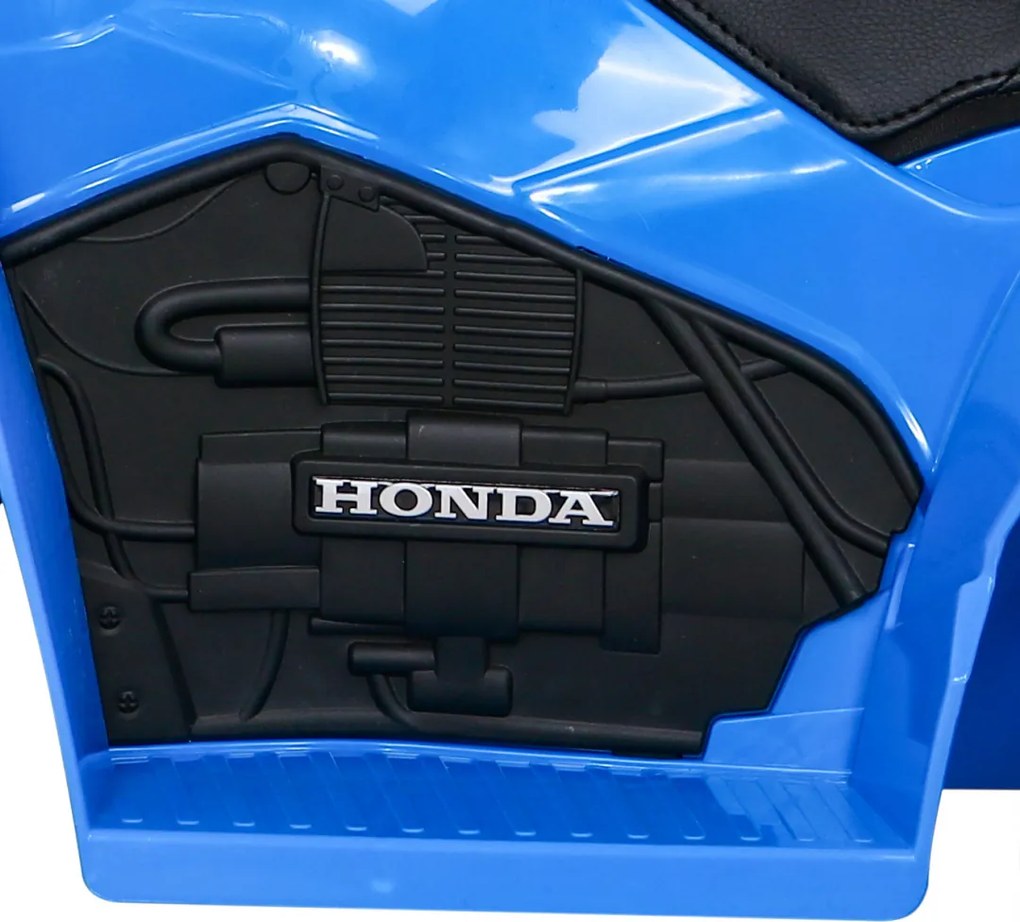 Ramiz Čtyřkolka Honda 250X TRX na baterie modrá + klakson + LED + ekokůže
