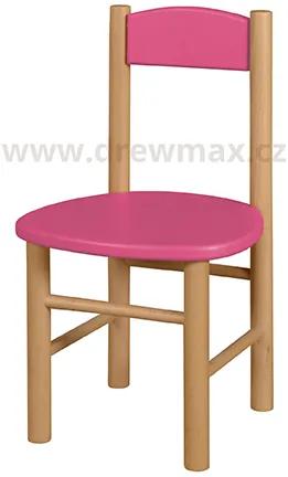 Drewmax AD251 - Dřevěná židlička v.27cm - Růžová