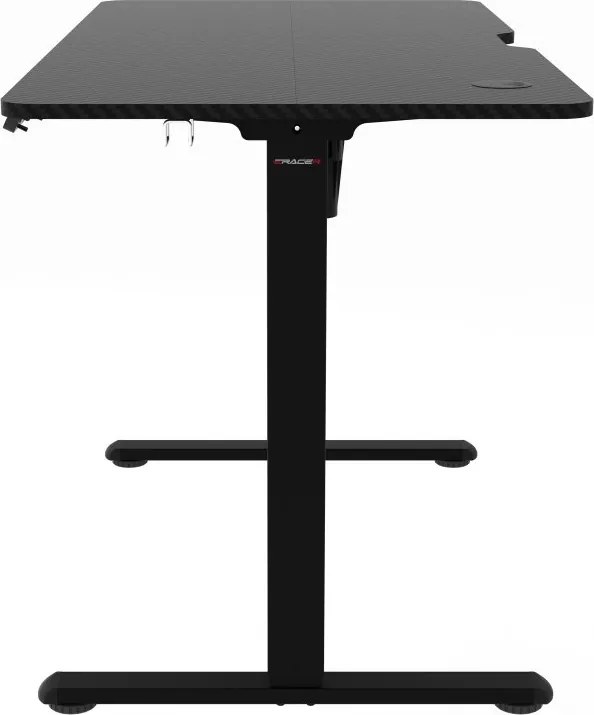 Elektricky výškově nastavitelný stůl ELEVIS — 120x60 cm, kov, melamin, černá