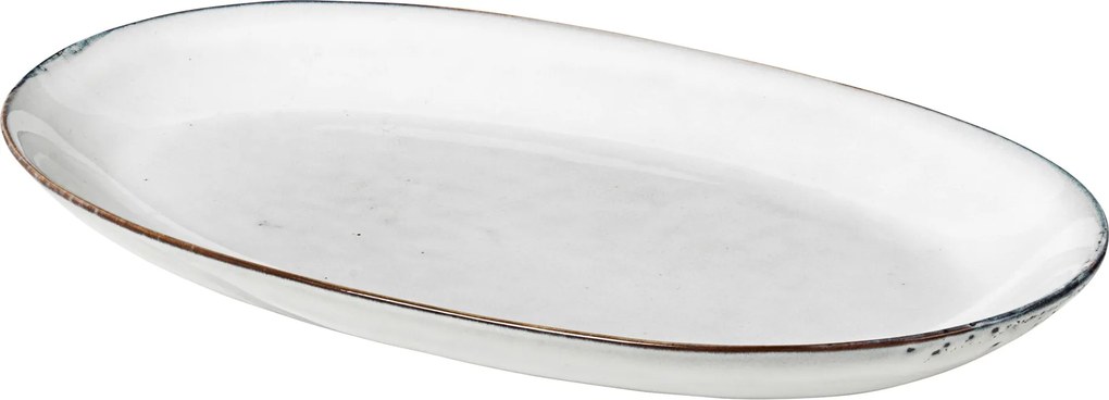 Oválný talíř Broste NORDIC SAND D.30 cm pískový