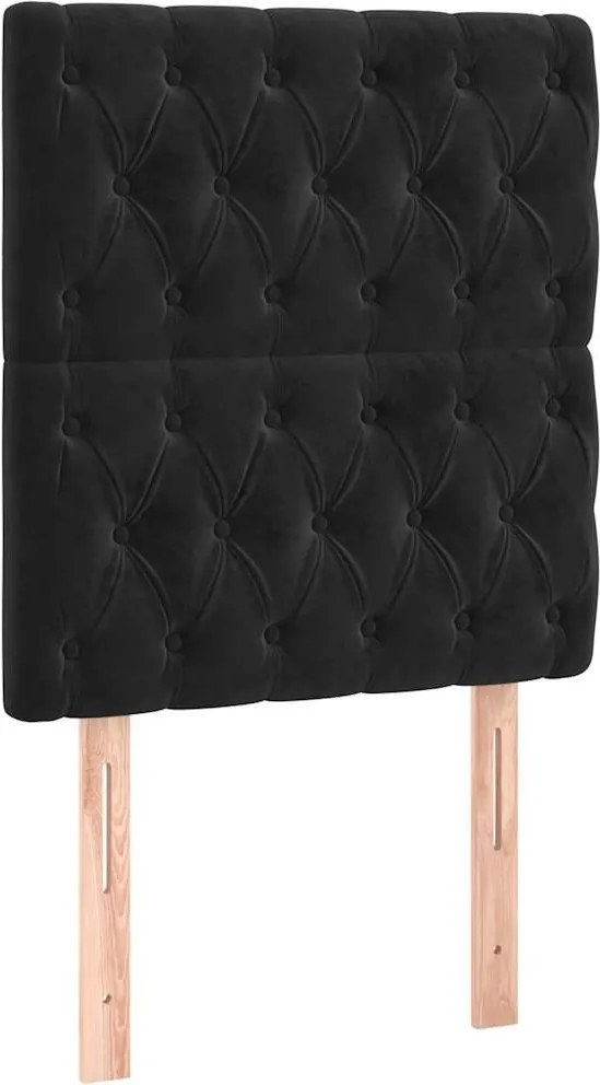 Box spring postel s matrací černá 80 x 200 cm samet 3129359